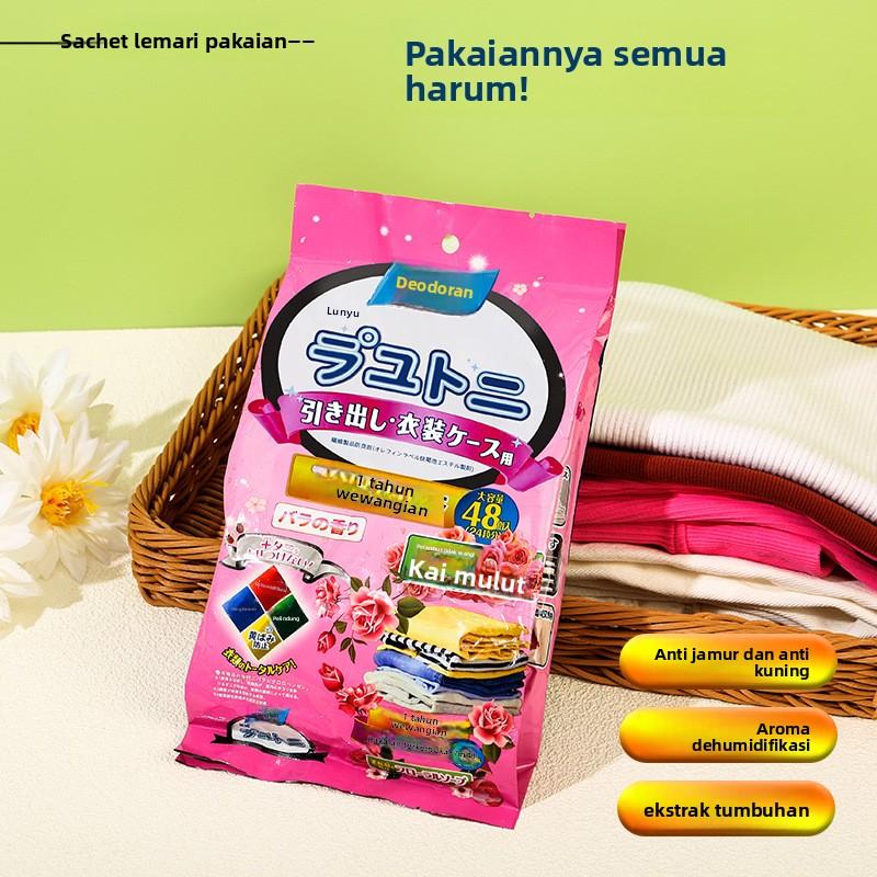 48 Small Packs of Floral Camphor Balls for Wardrobe Deodorization, Long ...