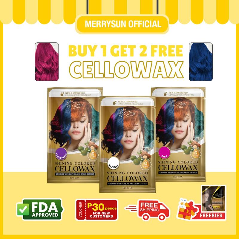 [BUY 2 GET 1 FREE] MERRY SUN SHINING CELLOWAX Hair Dye Haircare ...