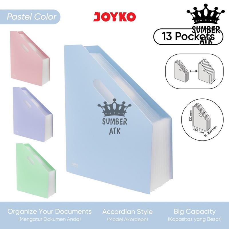 Expanding File Map Organizer Joyko EF-12 13Pockets - Shop | Tokopedia