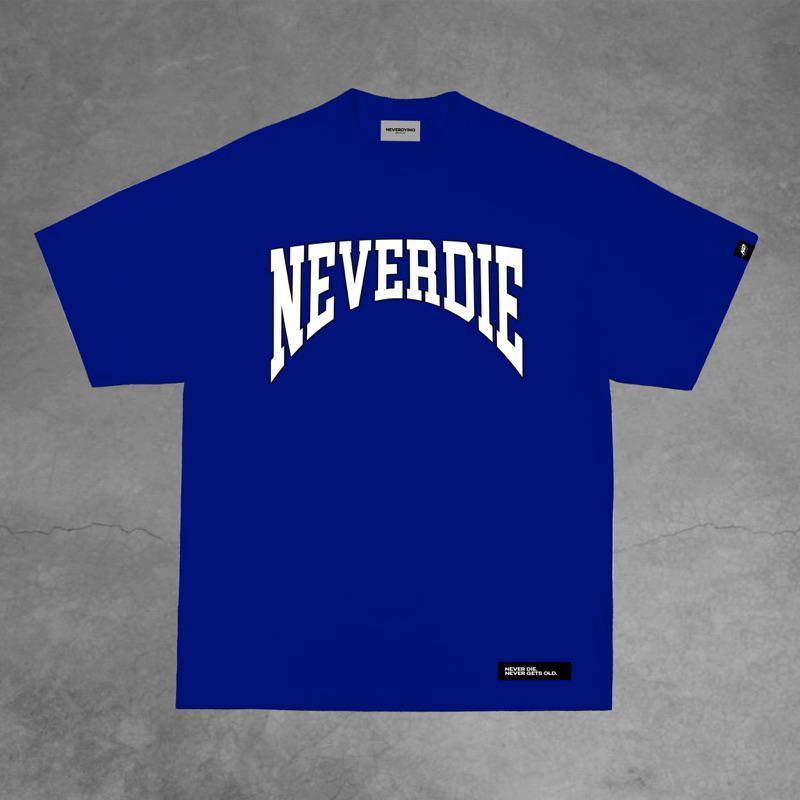 NEVERDIE Varsity Arc tee Oversized Tee Premium cotton Pro Club - TikTok Shop Philippines