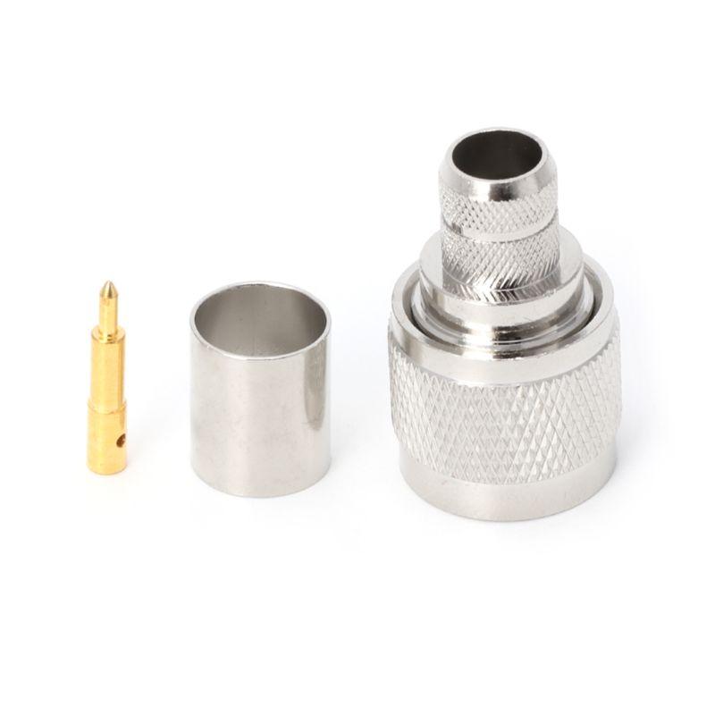 1 Set N Type Crimp Plug RF Connector Coaxial Converter Adapter For ...