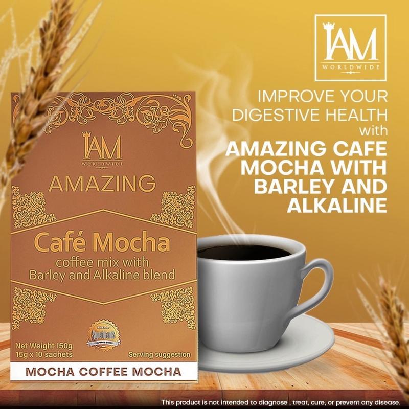 IAM Amazing Cafe Mocha Coffee Mix with Barley and Alkaline Sugar ...