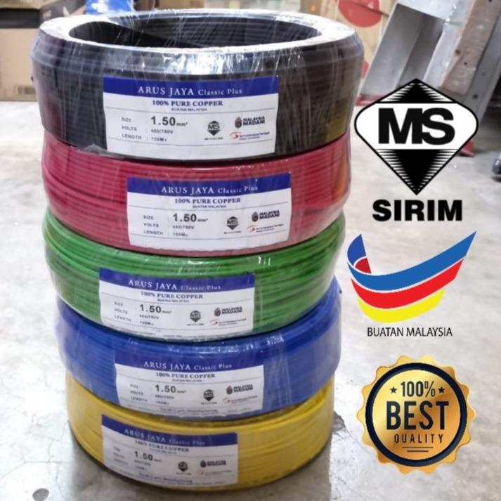 [SIRIM] 1.5MM PVC Insulated Cable (100% Pure Copper), Made i - TikTok ...