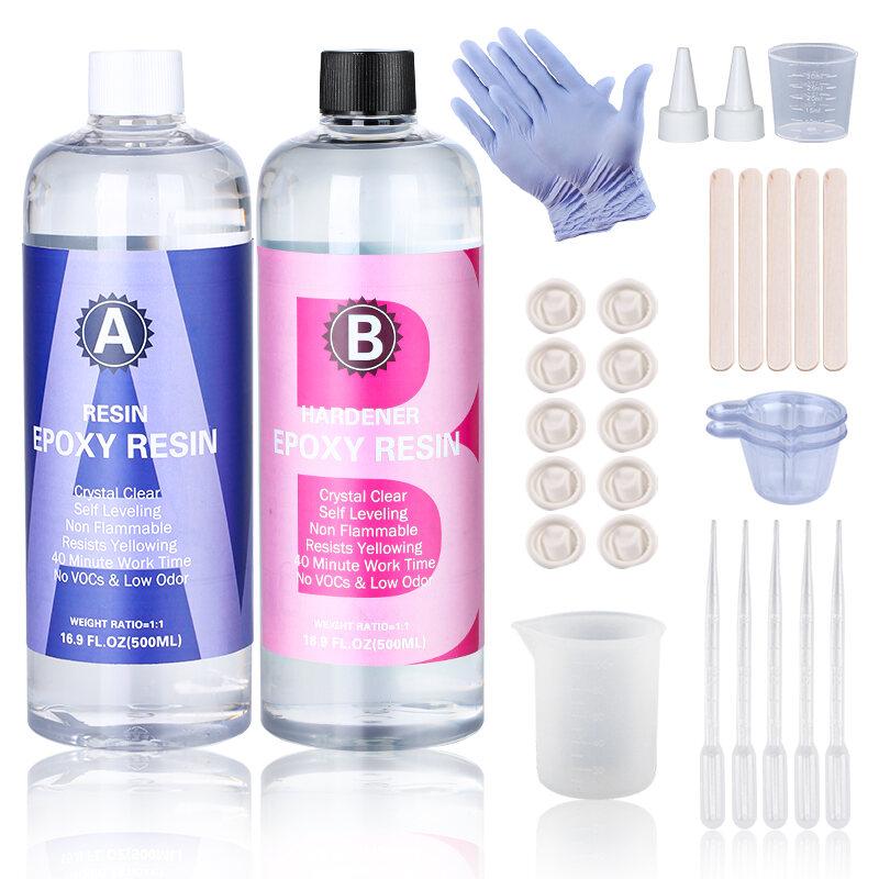 Kit Resin Epoksi Jelas Kristal, Bekalan Resin Seni Berkilat Tinggi ...