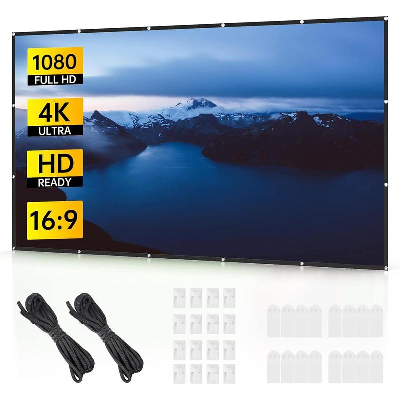 120 inch Projector Screen, Outdoor Projector Screen 16:9 Foldable ...