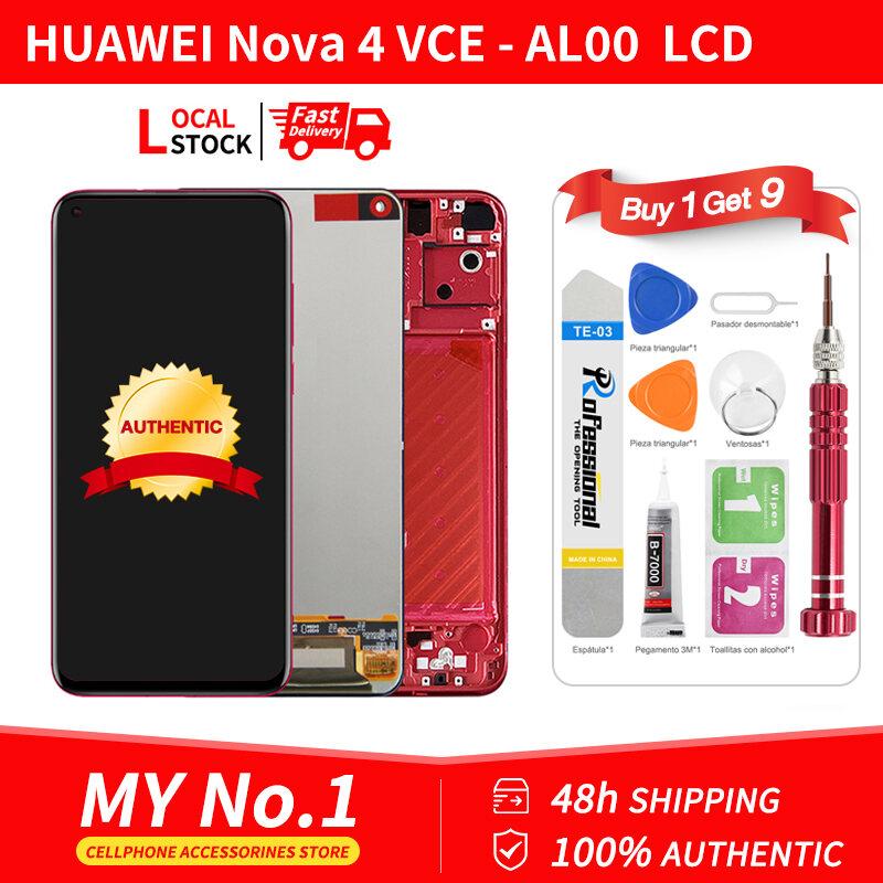 LCD Asal, Untuk HUAWEI NOVA 4 VCE-L22 dan HONOR VIEW 20, Paparan ...