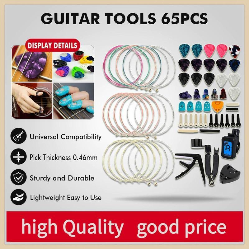 Guitar tool 65PCs set changing kit strings pick Capo Winder - TikTok ...