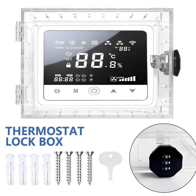 Thermostat Box with Combination Lock Clear Thermostat Protective ...