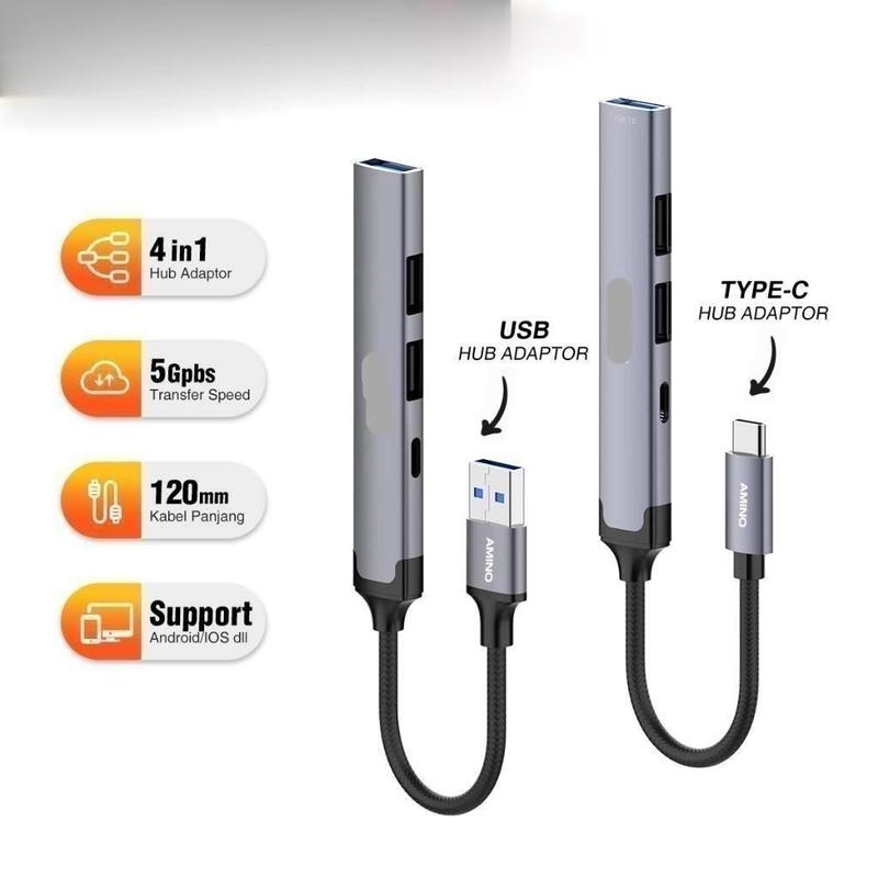 USB Hub 3.0 TYPE C 4 in 1 Multi Port, Converter HUB Port 4 i - Shop ...