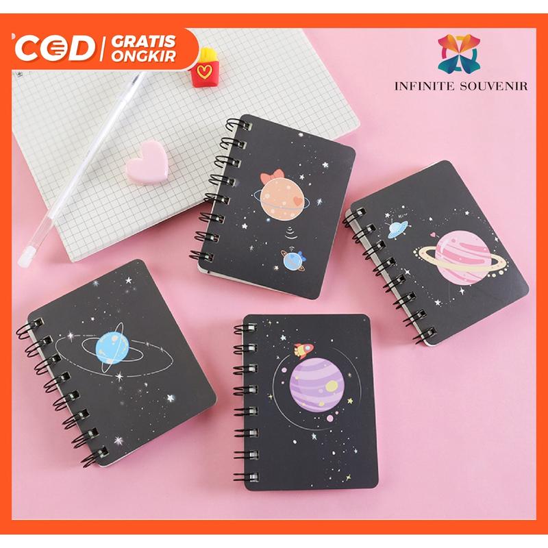 Notebook Ring A7 Motif Galaxy Hitam / Buku Catatan Mini Moti - Shop ...