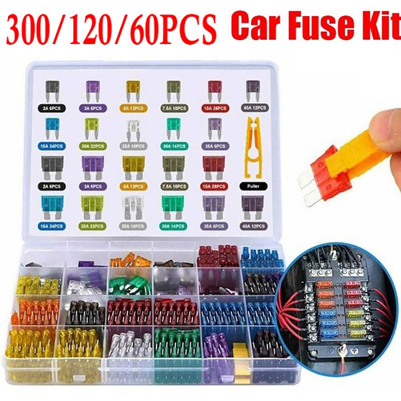 300/120/60Pcs Truck Blade Car Fuse Kit The Fuse Insurance Insert ...