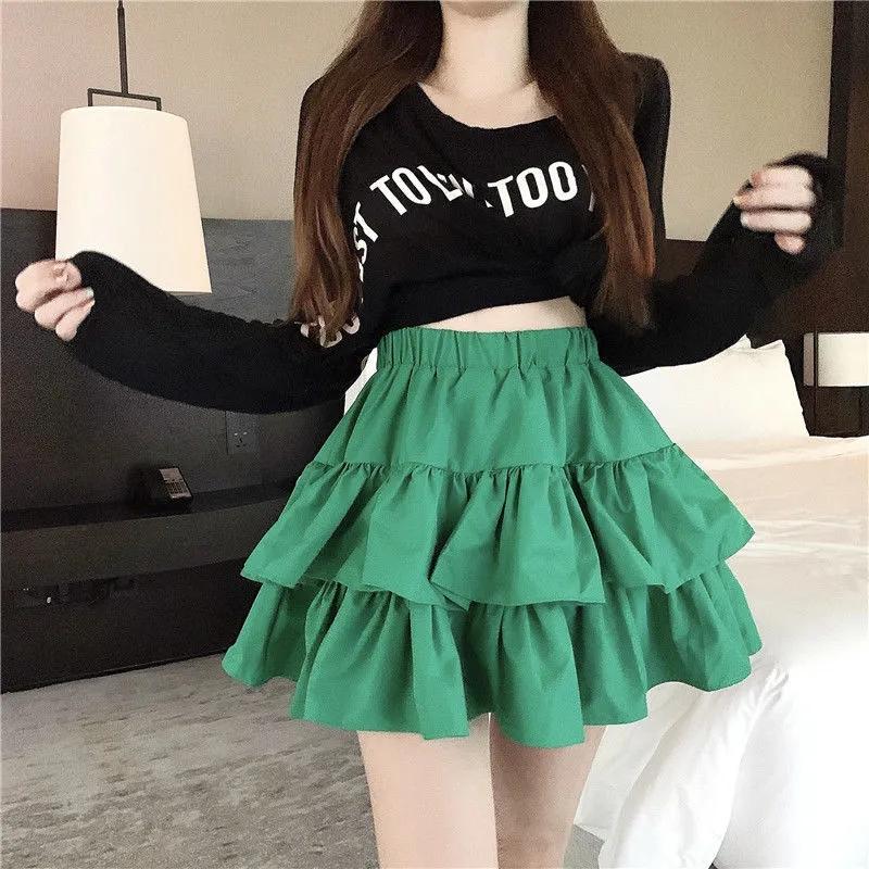 bawahan rok mini skirt wanita rempel ruffle susun katun polo - Shop ...
