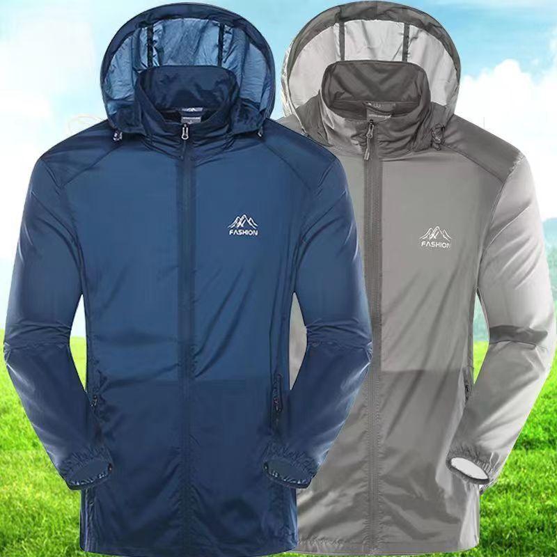Men's Summer Thin Sun Protection Jacket, Plus Size, Breathable ...