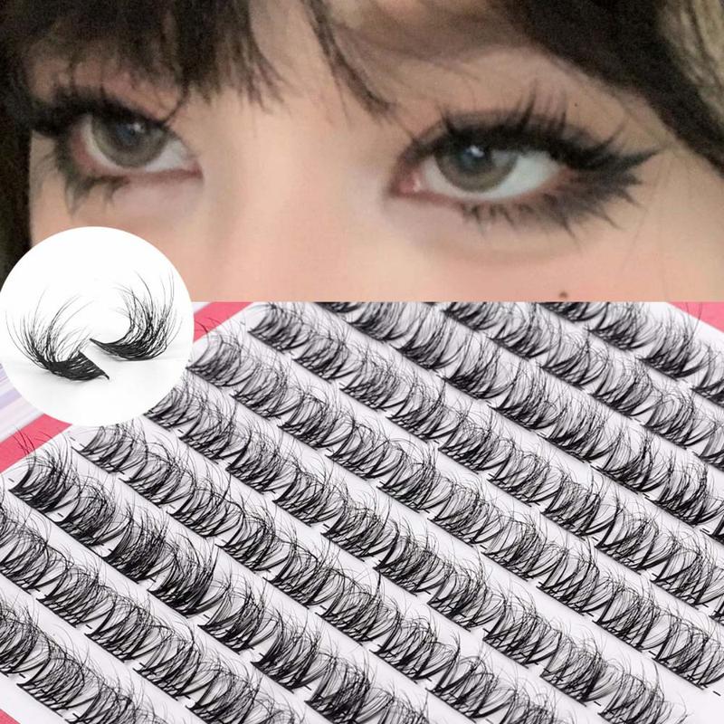 8D Fluffy False Eyelashes Single Cluster Curling Thick Black - TikTok ...