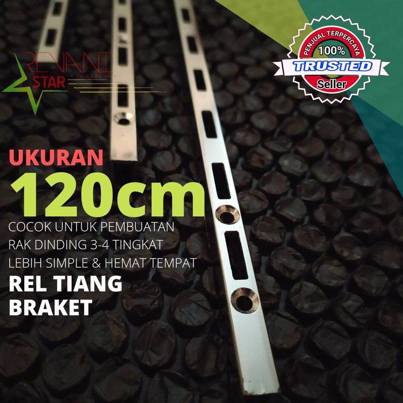 Rel tiang braket 120cm (1,2meter) untuk rangkaian rak dindin - Shop ...