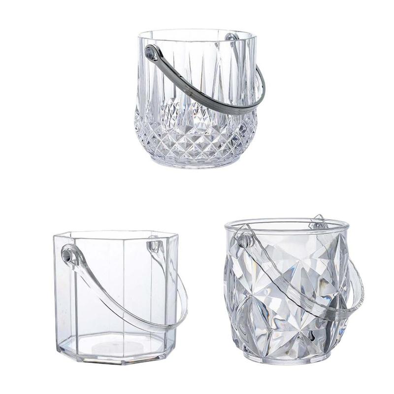 Portable Ice Bucket with Handle Clear Ice Container Beverage - TikTok ...