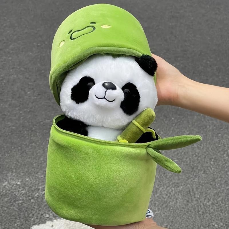stuffed Panda Stuffed Toy with Bamboo Tube - Soft, High-Quality ...