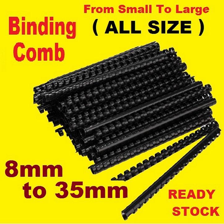 (ALL SIZE) Binding Comb Ring Black / A4 Plastic Comb Binding - TikTok ...