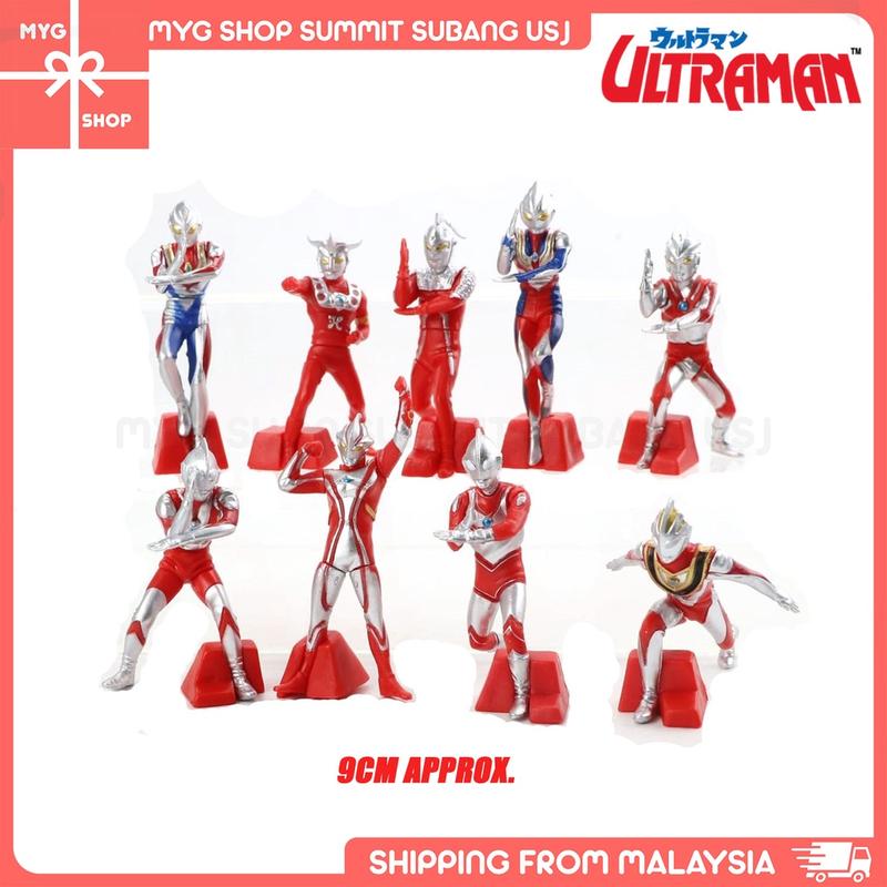 OEM 9cm Ultraman Mini PVC Figure Tiga Mebius Gaia Jack Leo Ultraseven ...