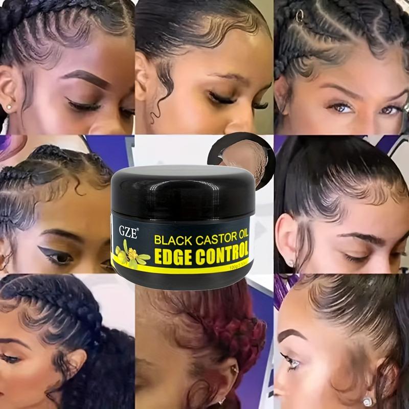 Black Castor Oil Edge Control Hair Gel, Extra Hold Braid, Loc, Twist ...