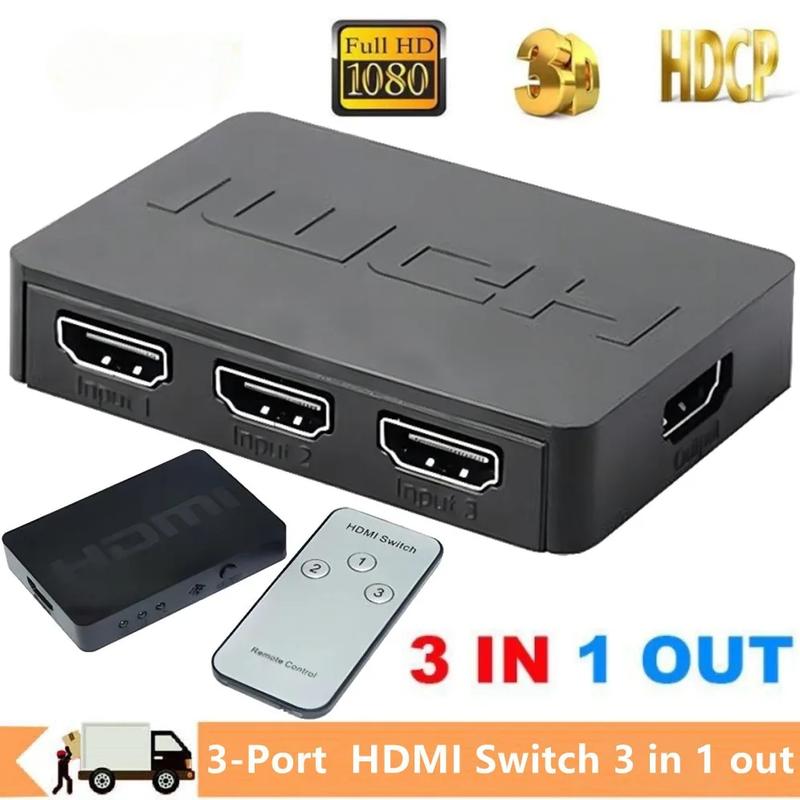 3 Ports HDMI-Compatible Switcher 3 Input 1 Output 1080P HDMI - TikTok ...