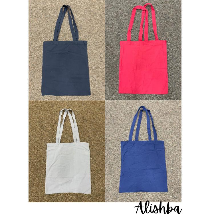 Canvas Cotton Plain Colour Shopping Shoulder Tote Bag {38cm*42cm ...