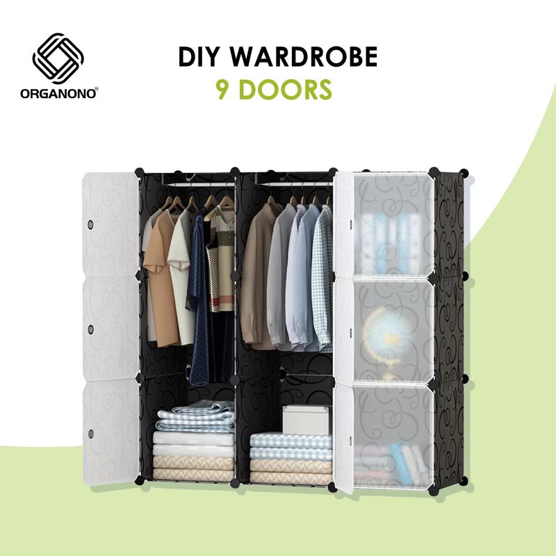Organono DIY 6-9 Doors Cabinet with Hanging Pole for Clothes - TikTok ...