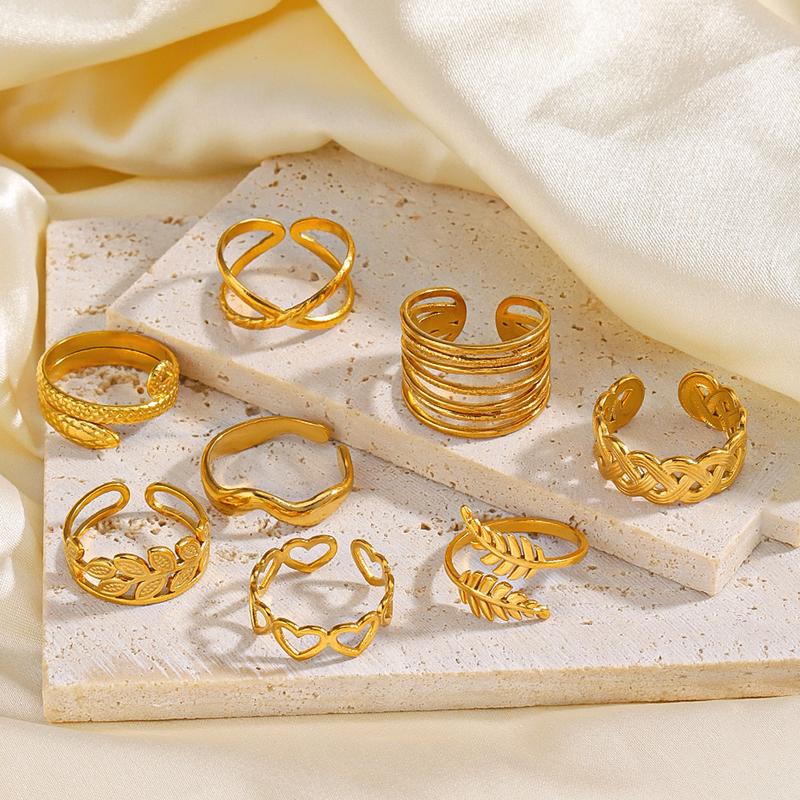 2024 Trendy Opening Adjustable Stainless Steel Rings for Women - TikTok ...