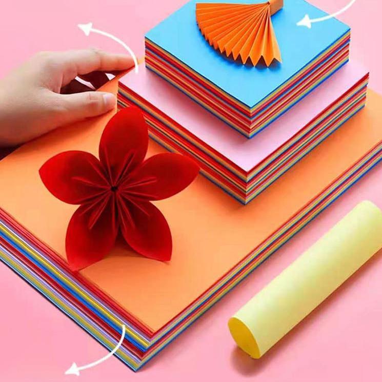 -AURORA- KERTAS ORIGAMI / ORIGAMI PAPER ISI 100 LEMBAR DENGAN BERBAGAI ...
