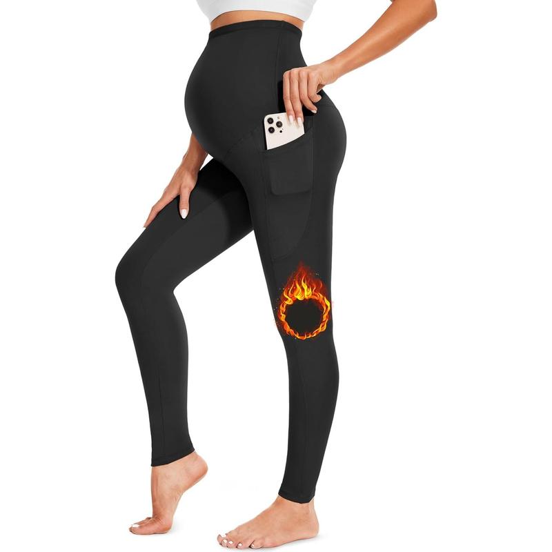 oft Maternity Workout Leggings with ockets Over The Belly regnancy Yoga ...