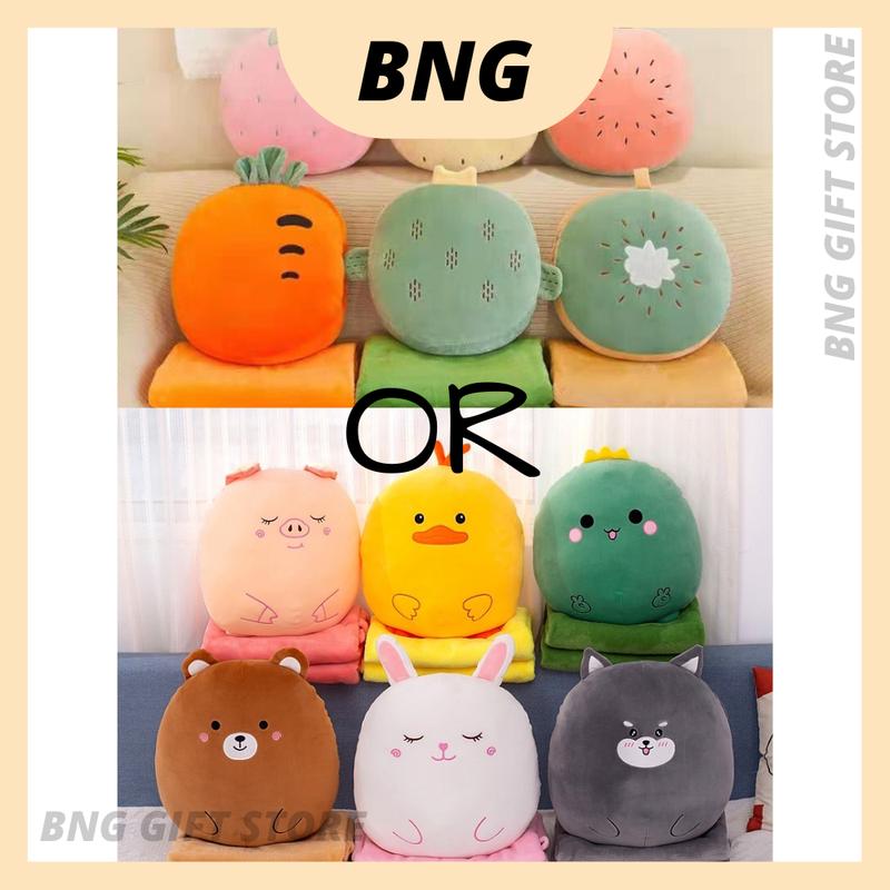 Multi Function Pillow With Blanket Cartoon Fruit Pillow With - TikTok ...