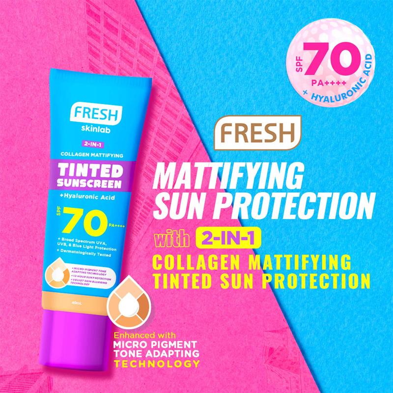 Fresh Skinlab 2 in 1 Collagen Mattifying Tinted Sunscreen SP - TikTok ...