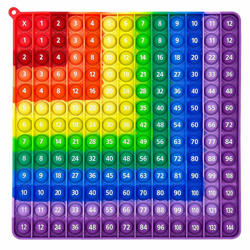 12x12 Multiplication Times Table, Push Bubble Pop Fidget Mat - TikTok Shop