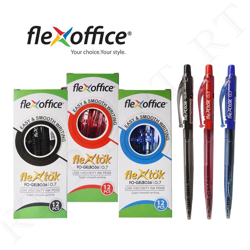 12pcs/box Original Flextok Smooth Ink Retractable Pen Ballpe - TikTok ...