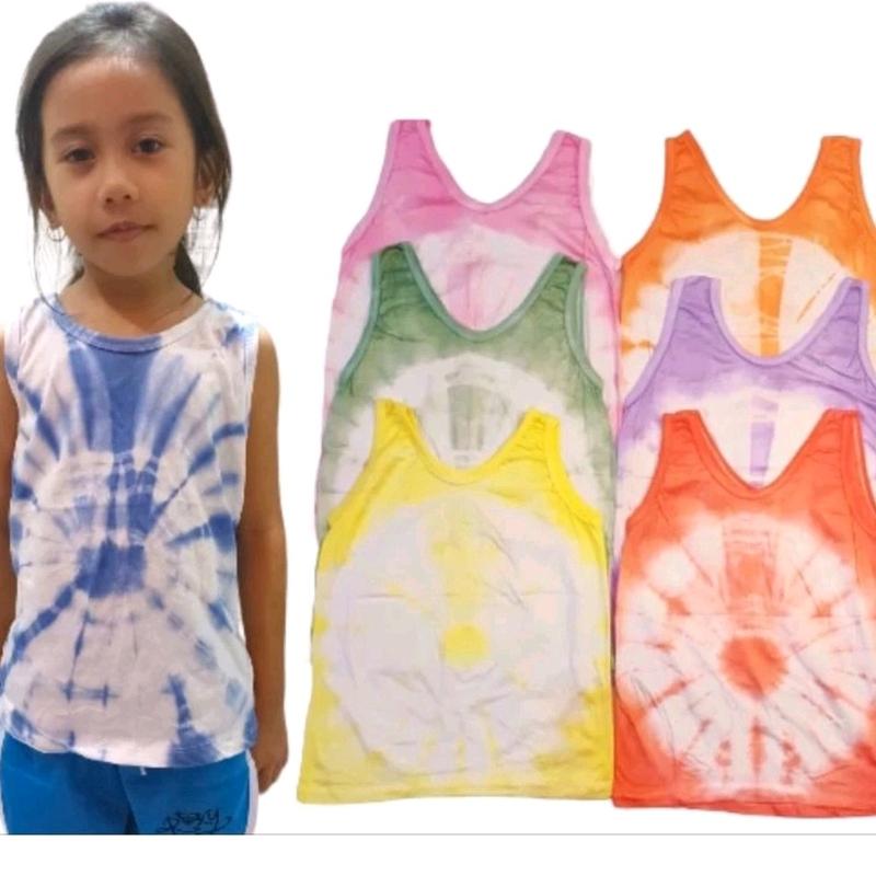 6 pcs. Summer Tie dye Sando for kids girls 5-7 yrs old - TikTok Shop ...