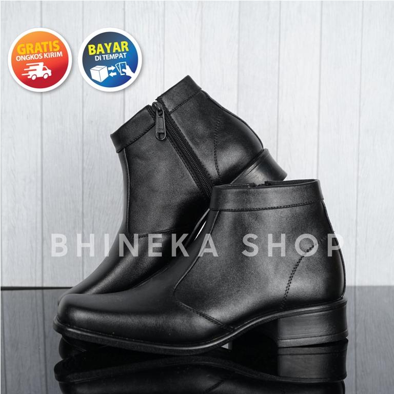 Sepatu Pdh Dinas Wanita Secwan Polwan Boots Hitam Shoes - Shop | Tokopedia