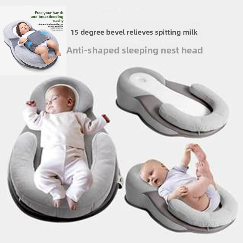 [Baby Anti-Reflux Incline Pillow]Newborn Head Shaping Pillow | Prevent ...