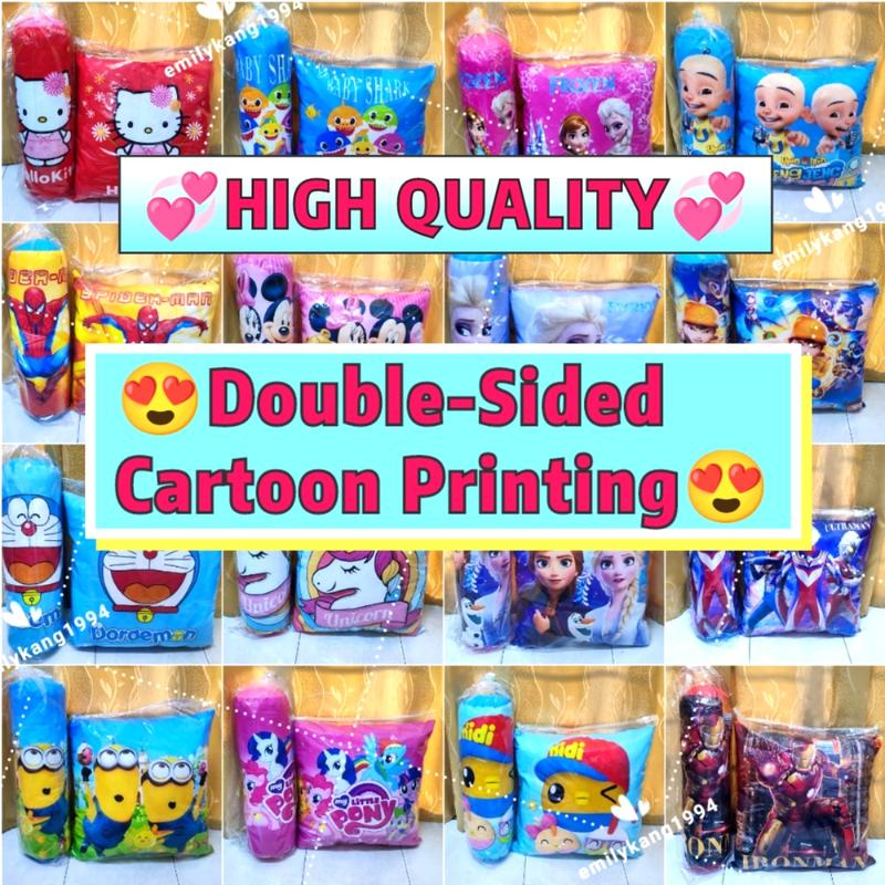 Set Bantal peluk & petak kartun pillow hello kitty doraemon baby ...