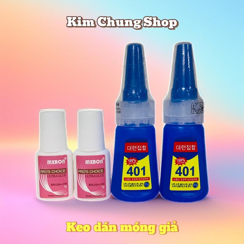Keo dán móng nail siêu chắc, gắn đá siêu bền (Keo 401, Keo Mxbon ...