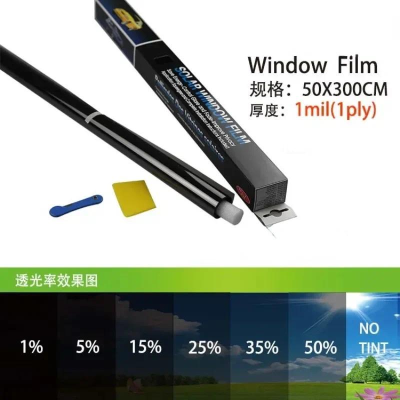 50cm X 3m 1/5/15/25/35/50 Percent VLT Window Tint Film Glass - TikTok ...