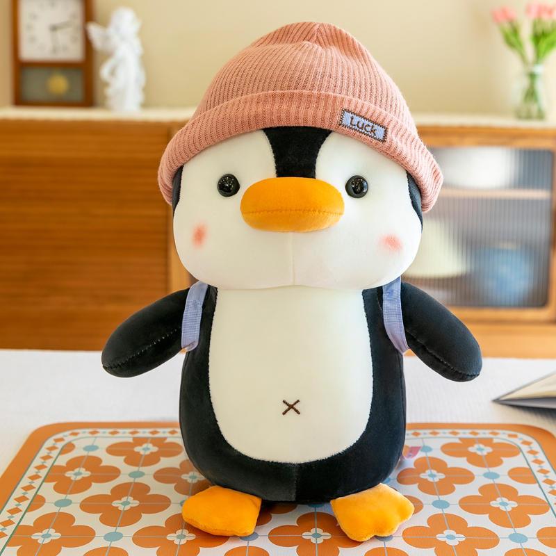 Beg galas berjalan, Mainan Mewah Anak Patung Penguin, dengan Topi ...