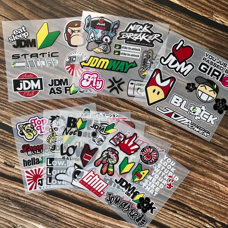 Jdm Motorcycle Car Sticker Logo Body Helmet Decal Accessories - TikTok ...
