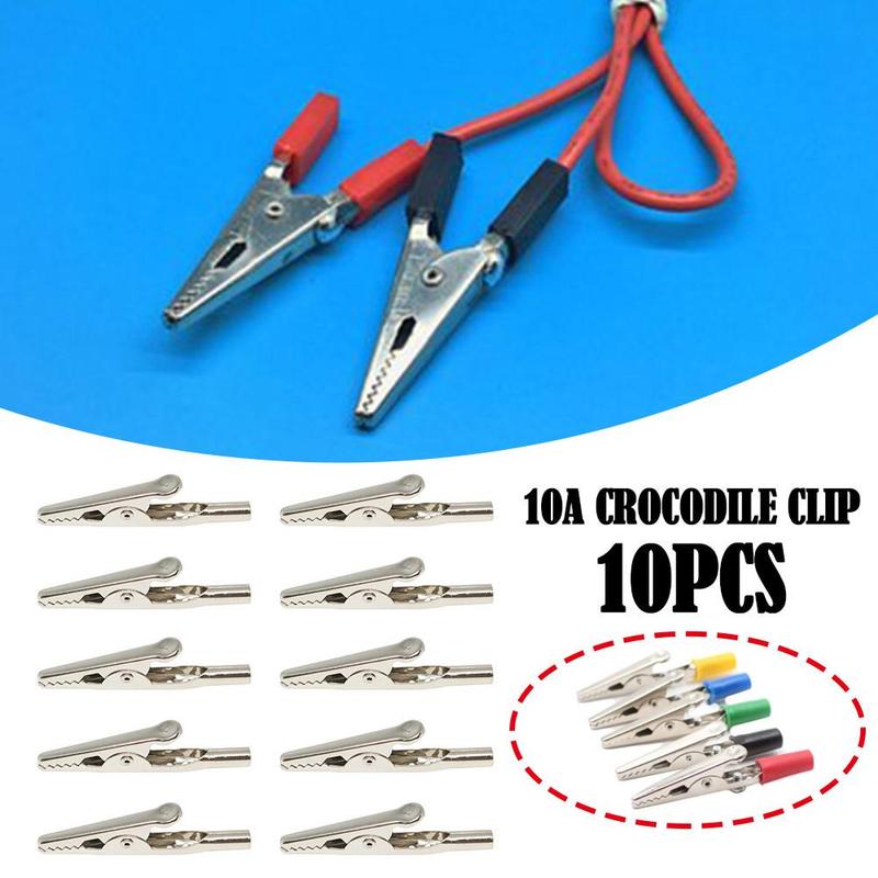 10Pcs 10A Metal Alligator Clips Crocodile Clip Electrical Test - TikTok ...