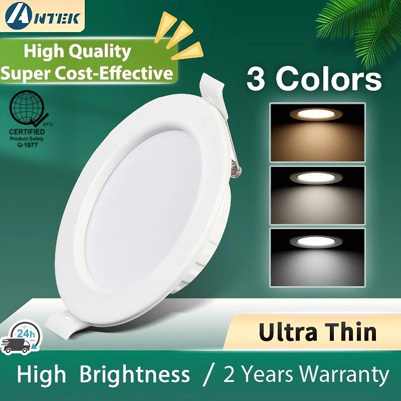 Ultra-Thin LED Ceiling Light Pin light 5W/9W Downlight 3 Colors ...