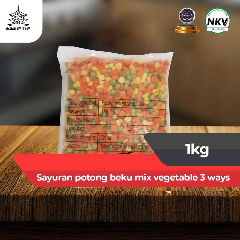 Sayuran Potong Beku Mix Vegetable 3 Ways 1 kg - Shop | Tokopedia