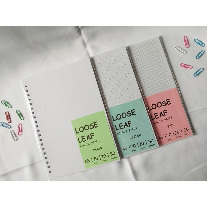Loose Leaf A5 Isi Binder / Kertas Putih Isi 50 Lembar 20 Holes - Shop ...