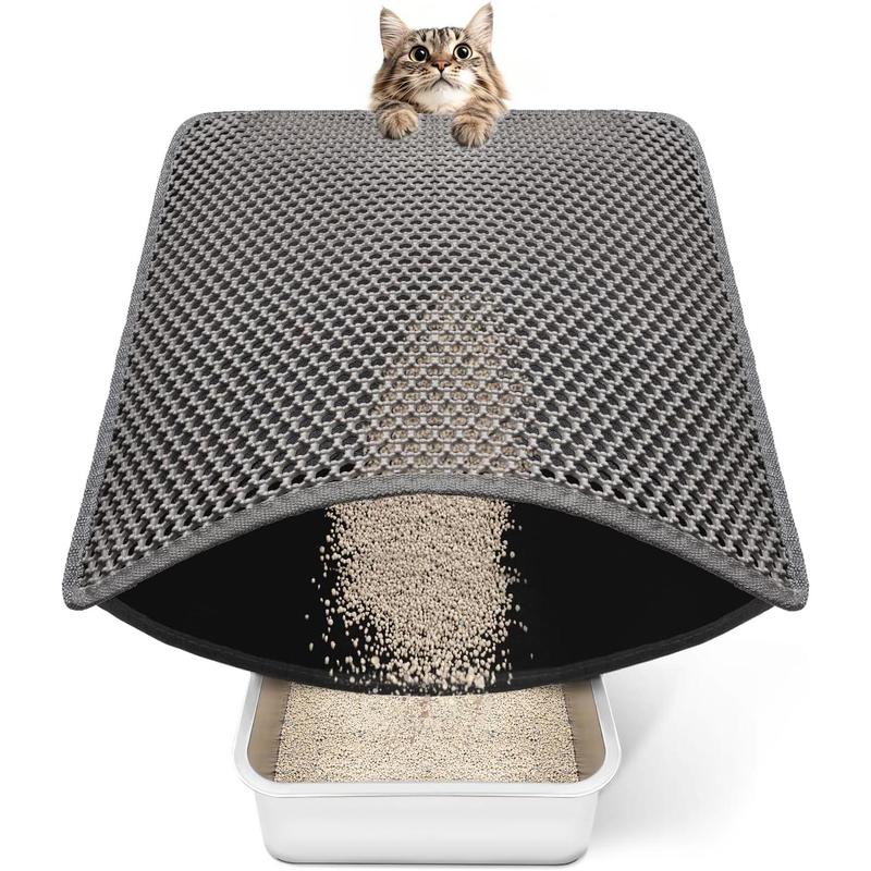 Cat Litter Mat New Size 23.6"x14.6" for Small Spaces, Upgrade Super ...