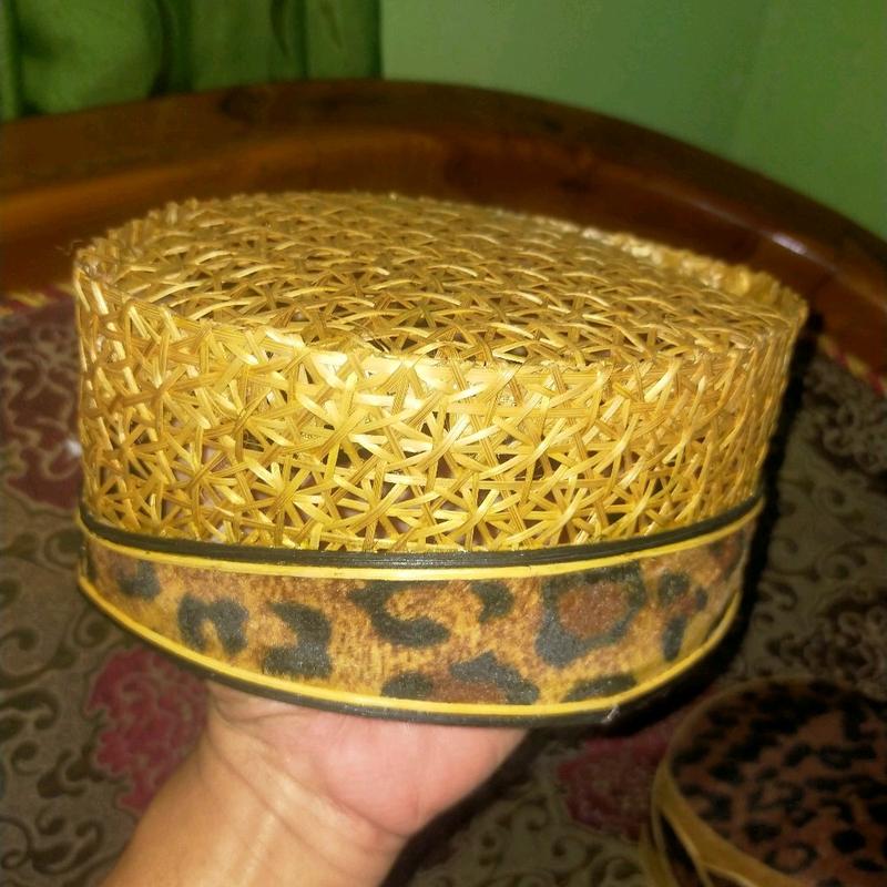 peci anyaman bambu lis gunung motif macan Muslim Songkok Kopiah - Shop ...