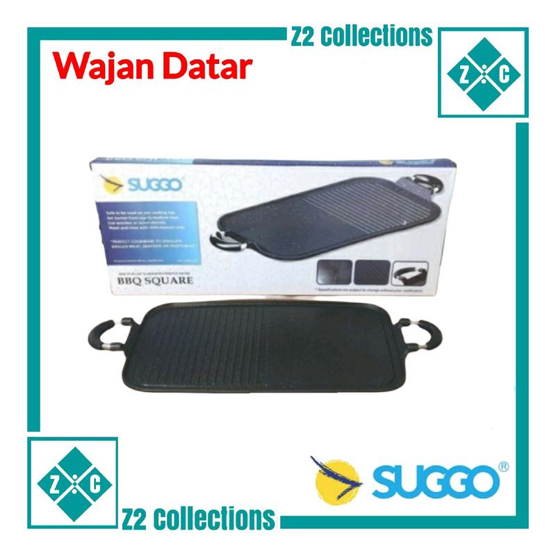 SUGGO BBQ Square panggangan daging datar multi grill pan tidak lengket ...