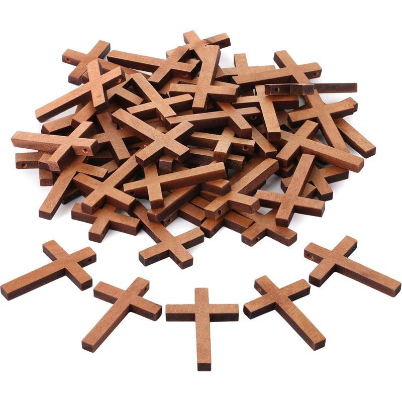 Wooden Crosses, 1.2x1.75 Inches, 50 Pack, Small Wooden Crosses ...